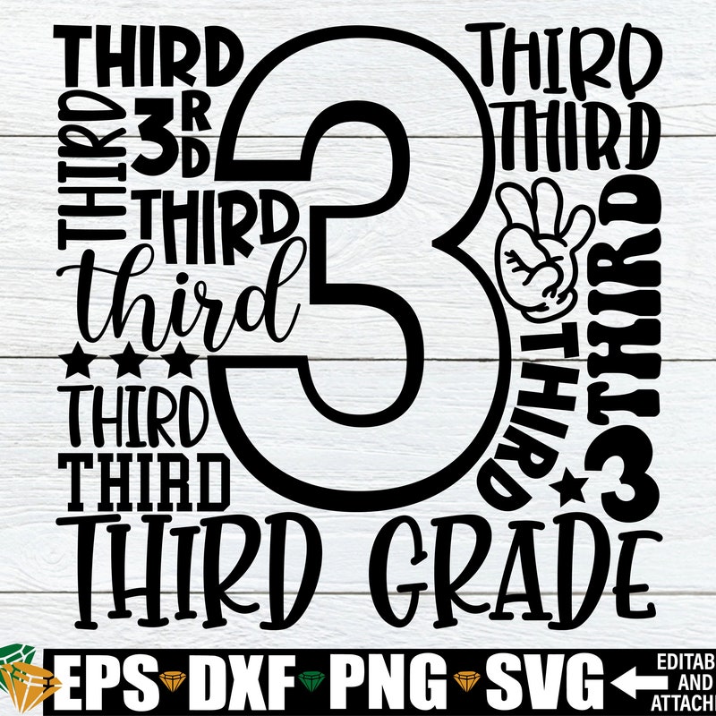3rd Grade Sign - Etsy