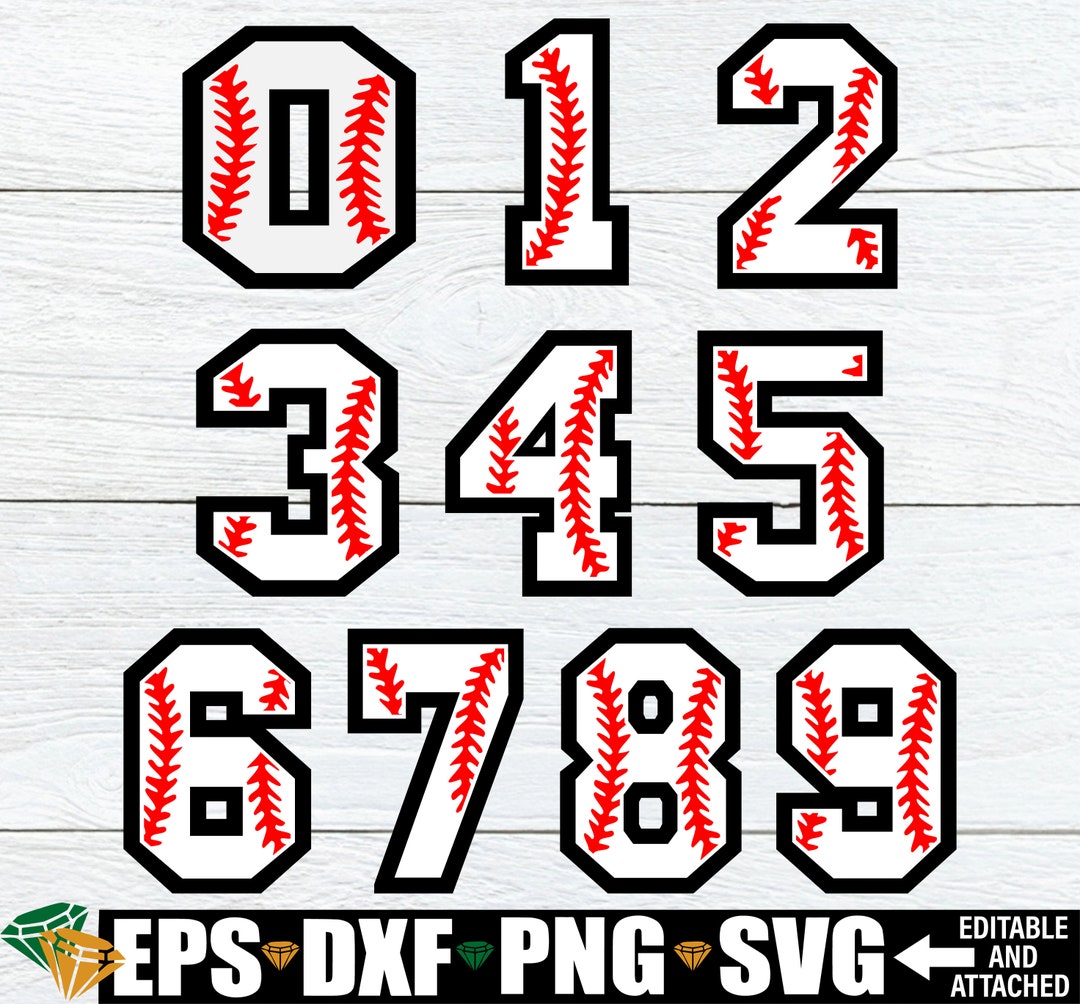 Baseball Numbers. Baseball Themed Numbers. Numbers That Look Like ...
