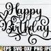 Happy Birthday, Happy Birthday Script, Happy Birthday Stencil, Birthday ...