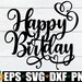 Happy Birthday SVG, Happy Birthday Script, Happy Birthday Stencil ...