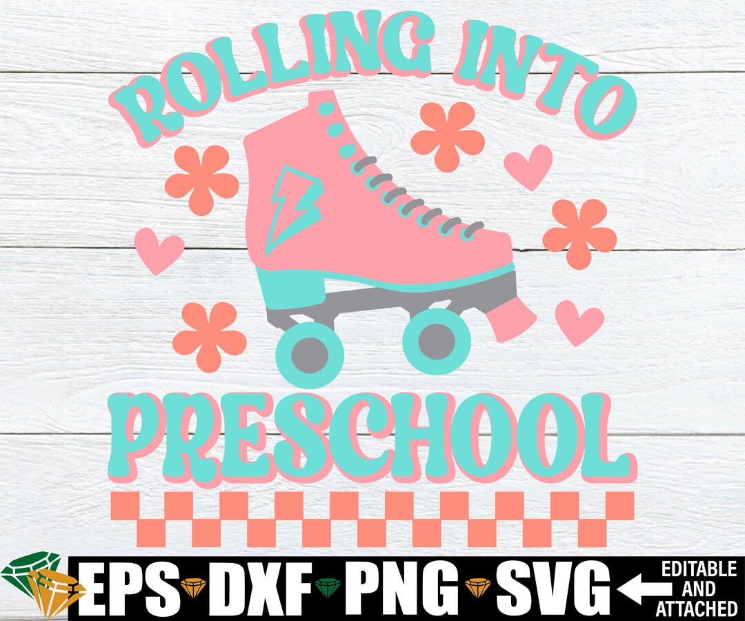 Rolling Into Preschool, Girls Preschool Svg, Girls Preschool Shirt Svg ...