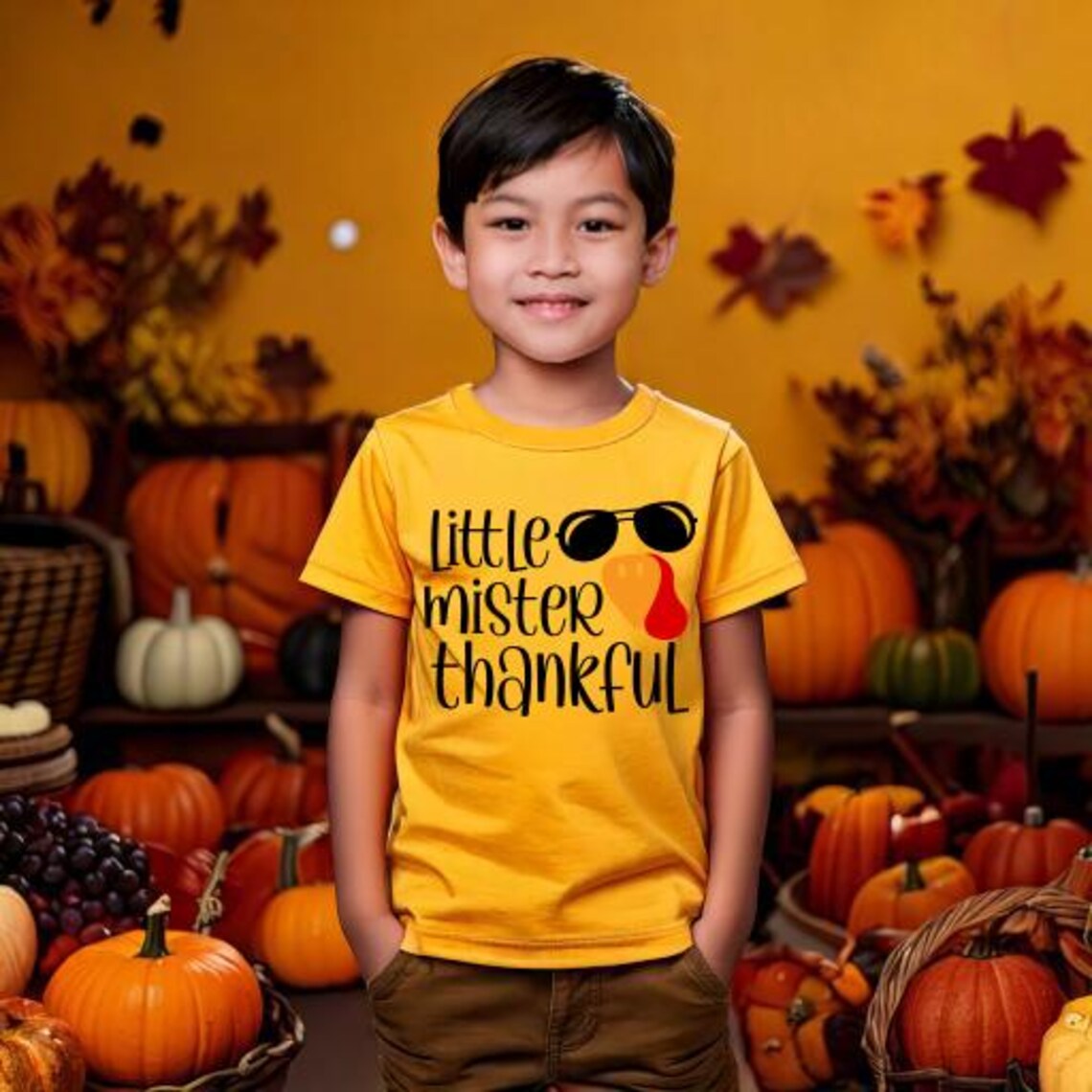 Little Mister Thankful Svg Png, Boys Thanksgiving Svg Png, Kids ...