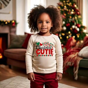 Christmas Cutie Svg Png, Girls Christmas Shirt Svg Png, Girls Christmas ...