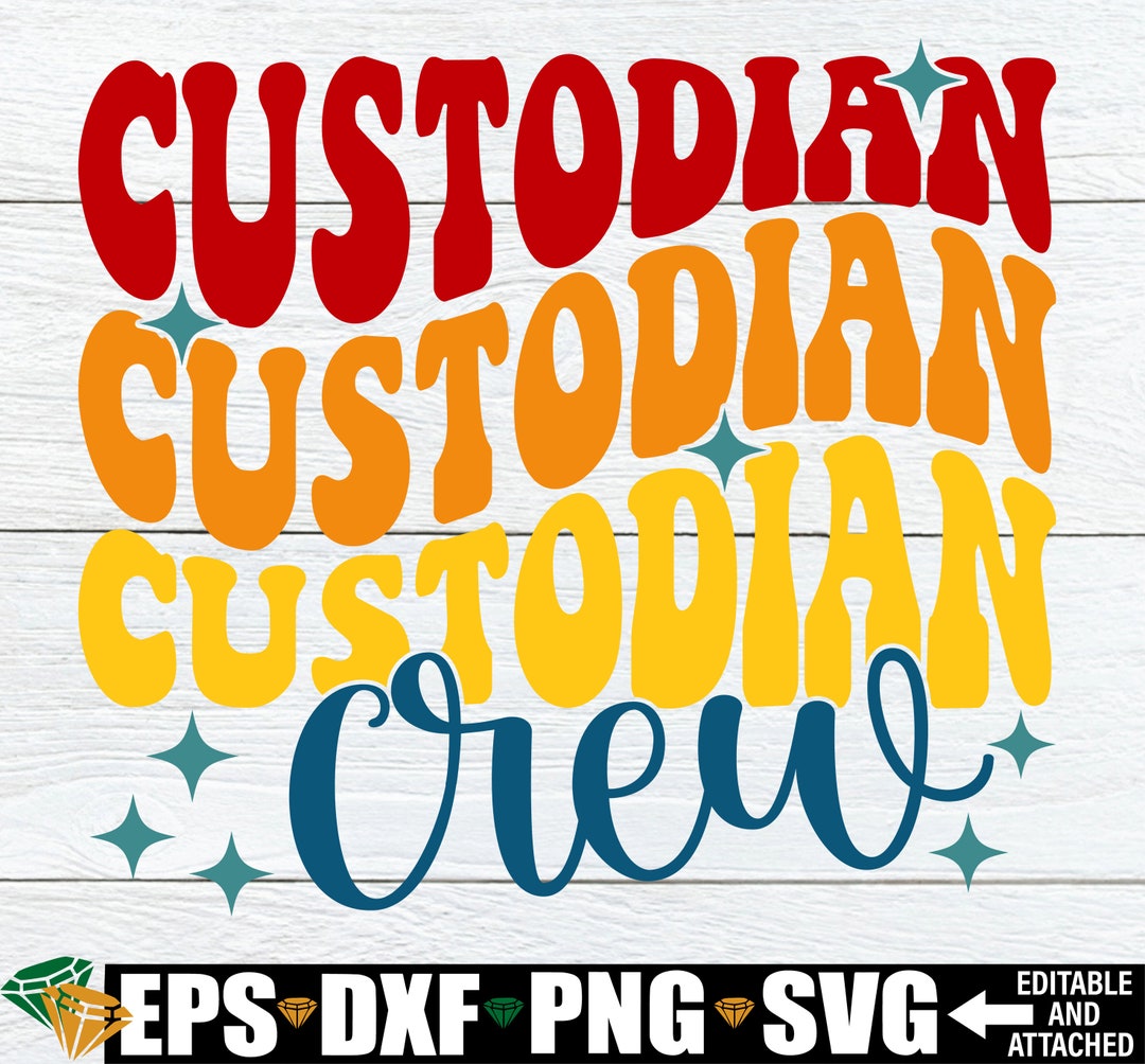 Custodian Crew, Matching School Custodian Shirts Svg, School Custodian ...