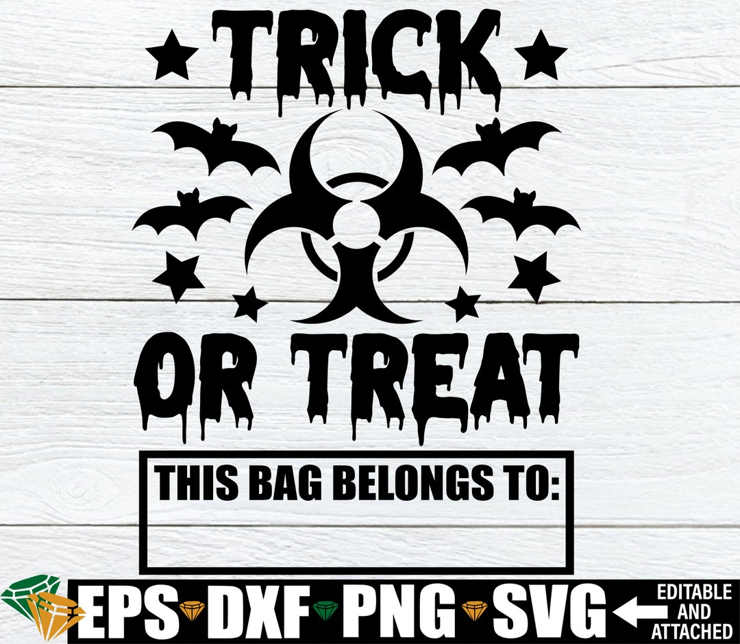 Trick or Treat Svg, Halloween Cany Tote SVG, Boy Halloween Candy Bag ...