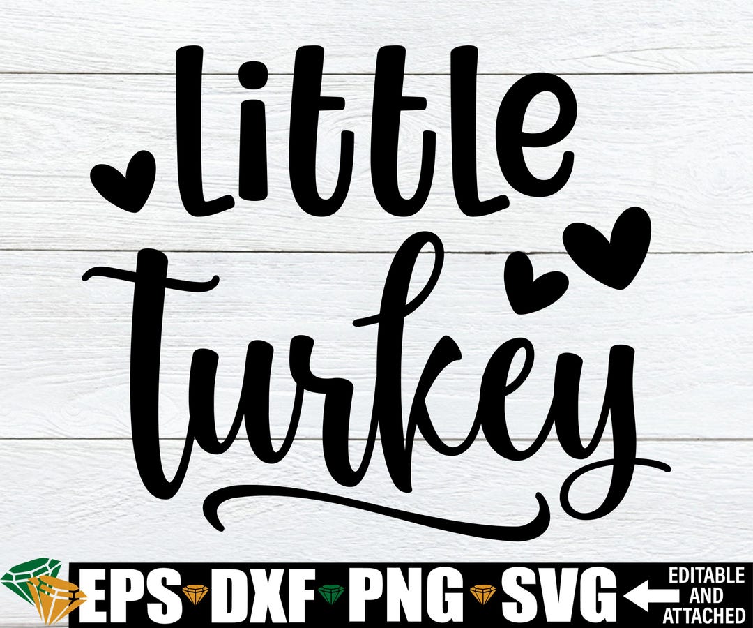 Little Turkey Svg, Girls Thanksgiving Svg Png, Kids Thanksgiving SVG ...
