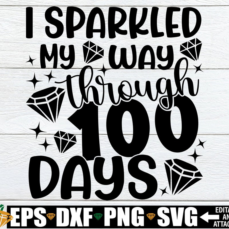 100 Days Stickers Svg - Etsy