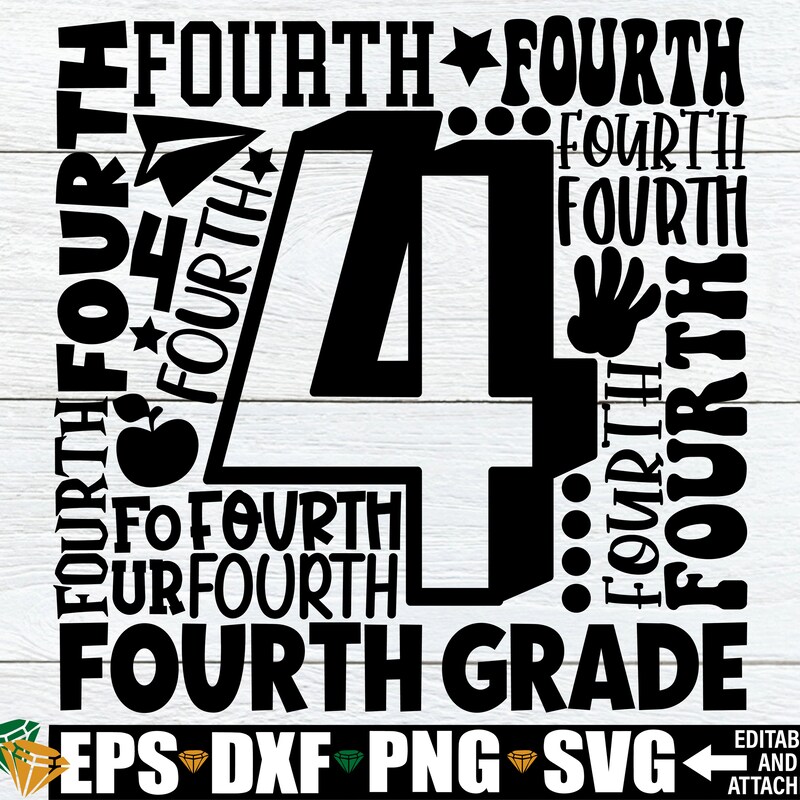 Fourth Grade Svg - Etsy