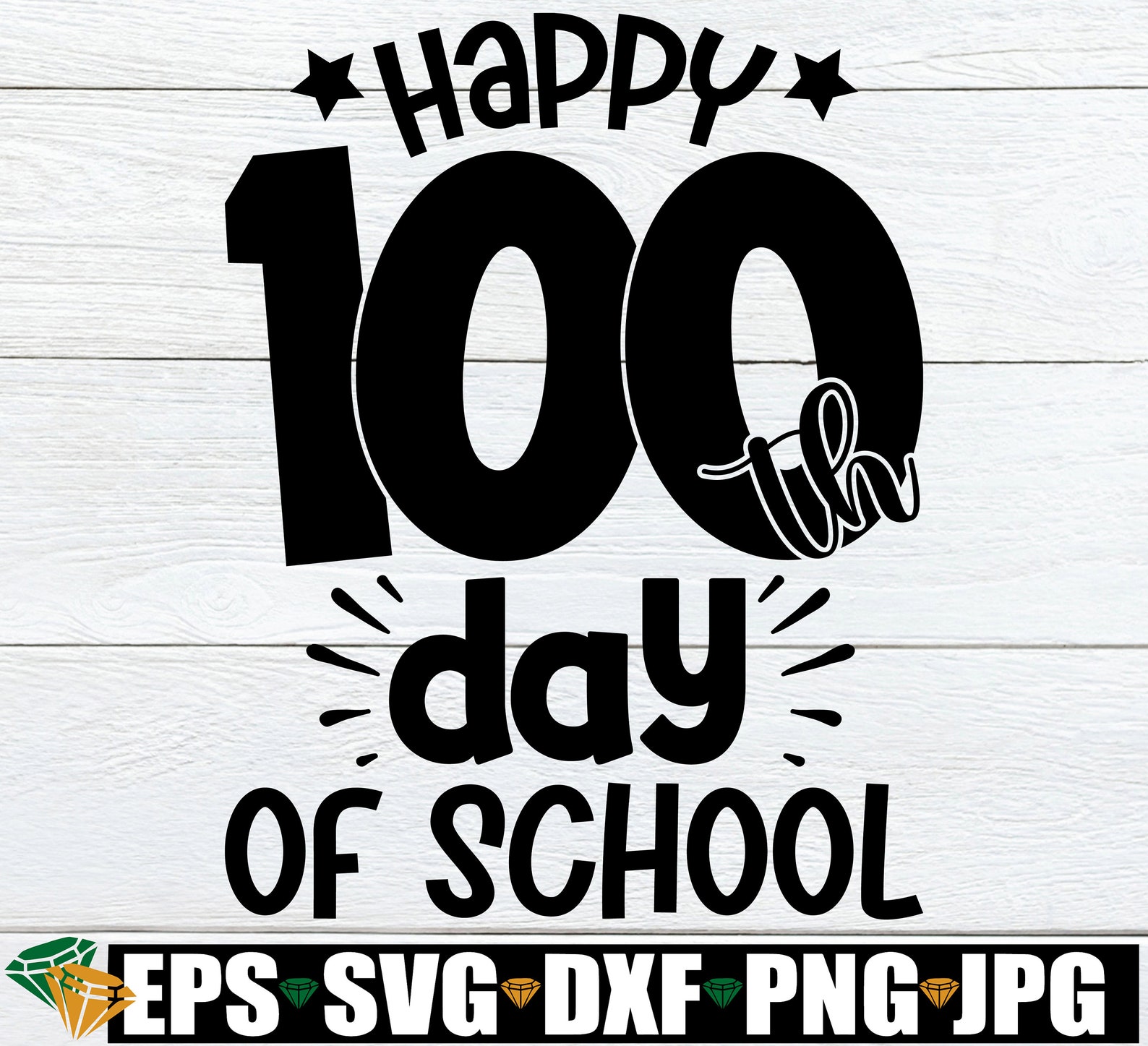 Happy 100th Day of School 100th Day of School Shirt SVG - Etsy