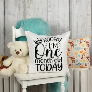 Hooray I'm One Month Old Today, One Month Milestone, 1st Month ...