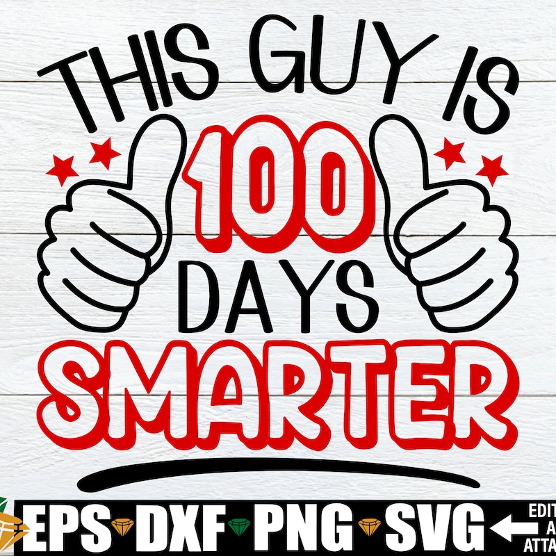 100 Days Smarter Svg - Etsy