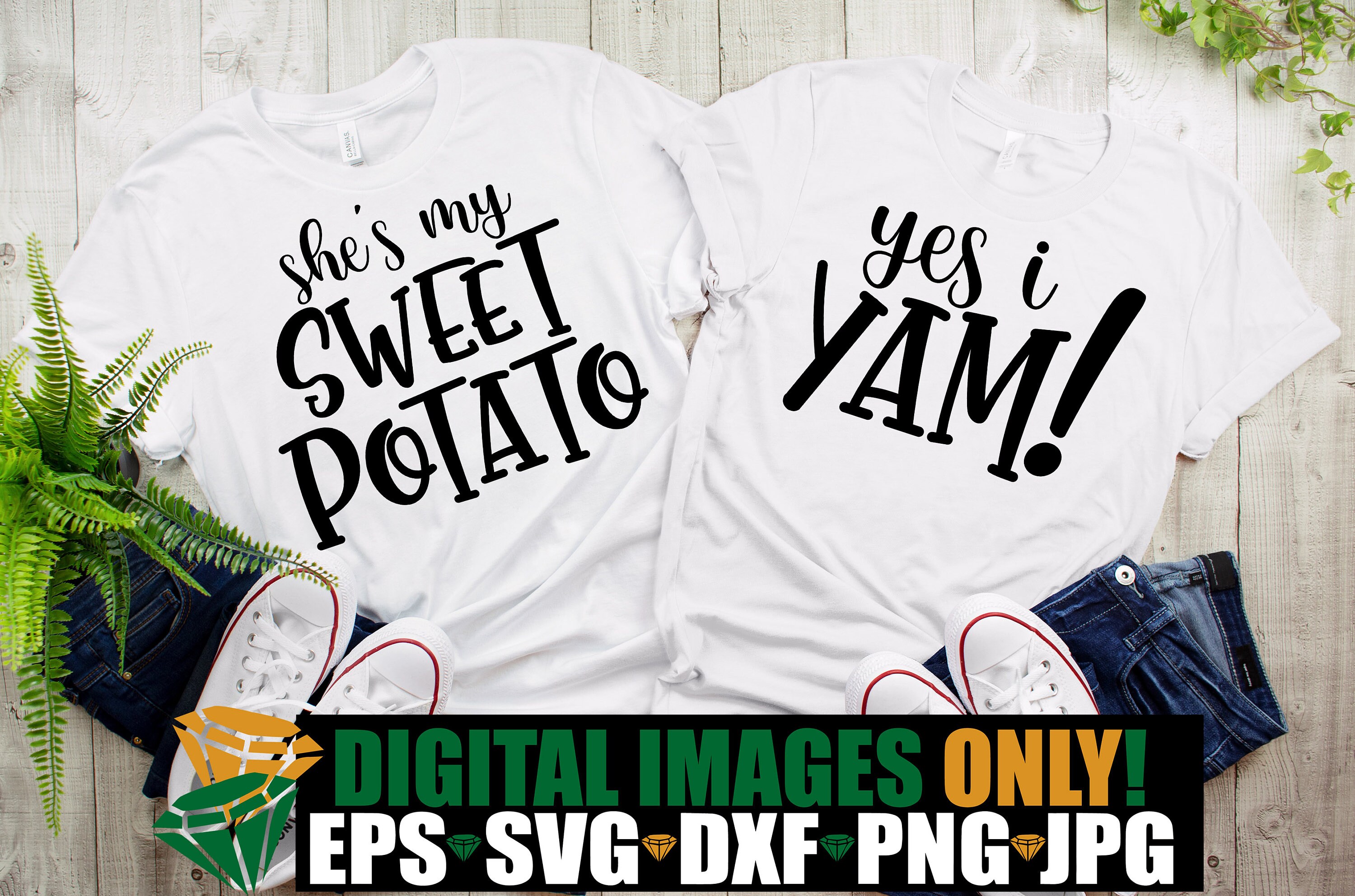 She's My Sweet Potato, Yes I Yam, Matching Thanksgiving Shirts SVG ...
