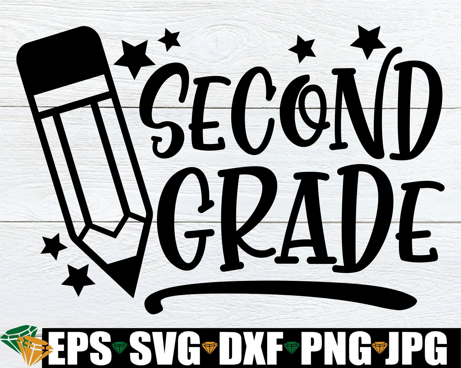 Second Grade, Second Grade Classroom Sign Svg, Second Grade Teacher Svg ...
