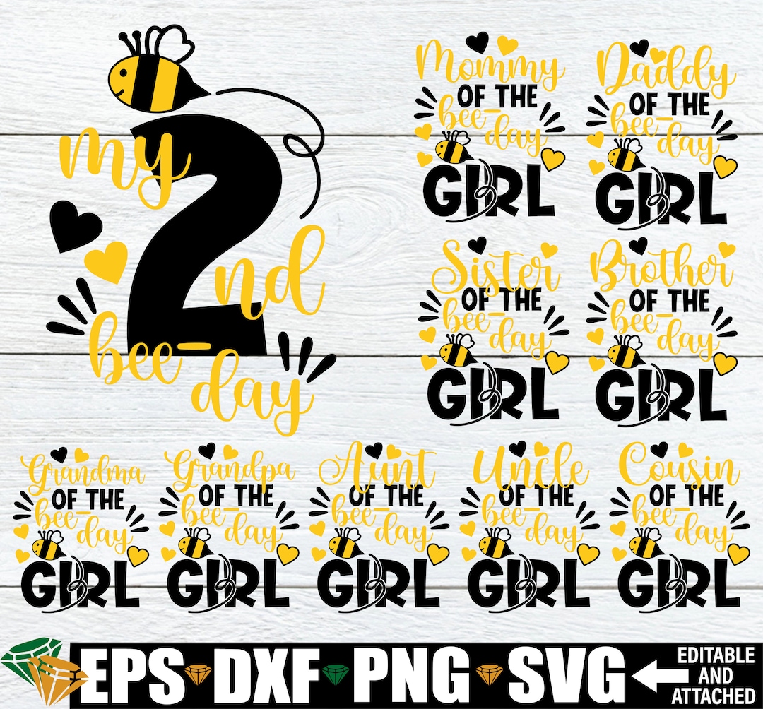 My 2nd Bee-day, Matching Family Bee Theme Birthday, Family Matching Bee ...