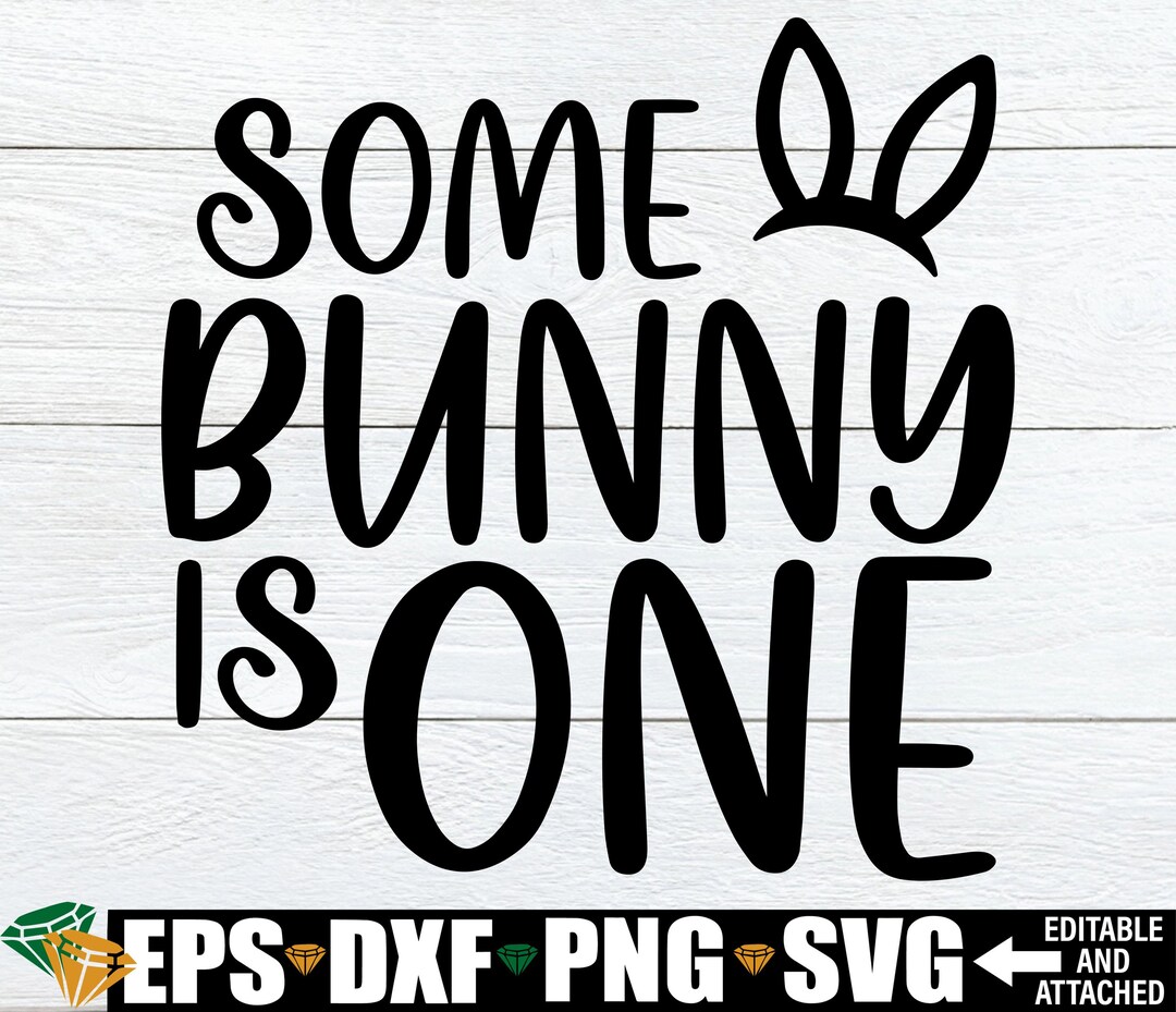 Some Bunny is One Svg, Easter Birthday Shirt Svg Png, Birthday Bunny ...