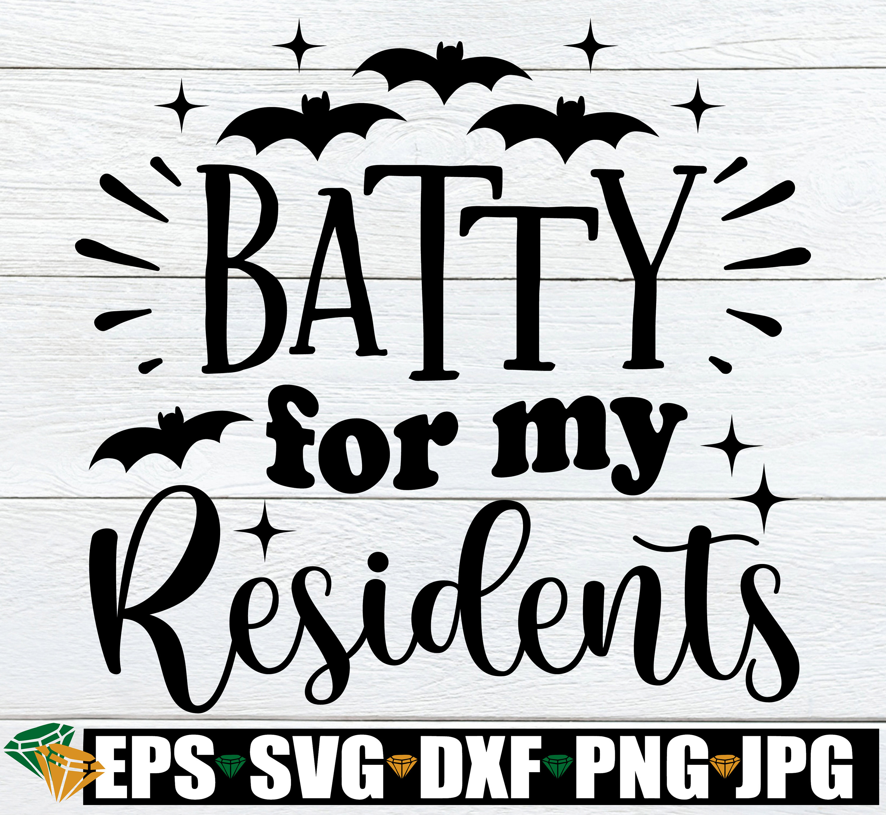 Batty for My Residents Nursing Home Halloween Sign Png Long - Etsy