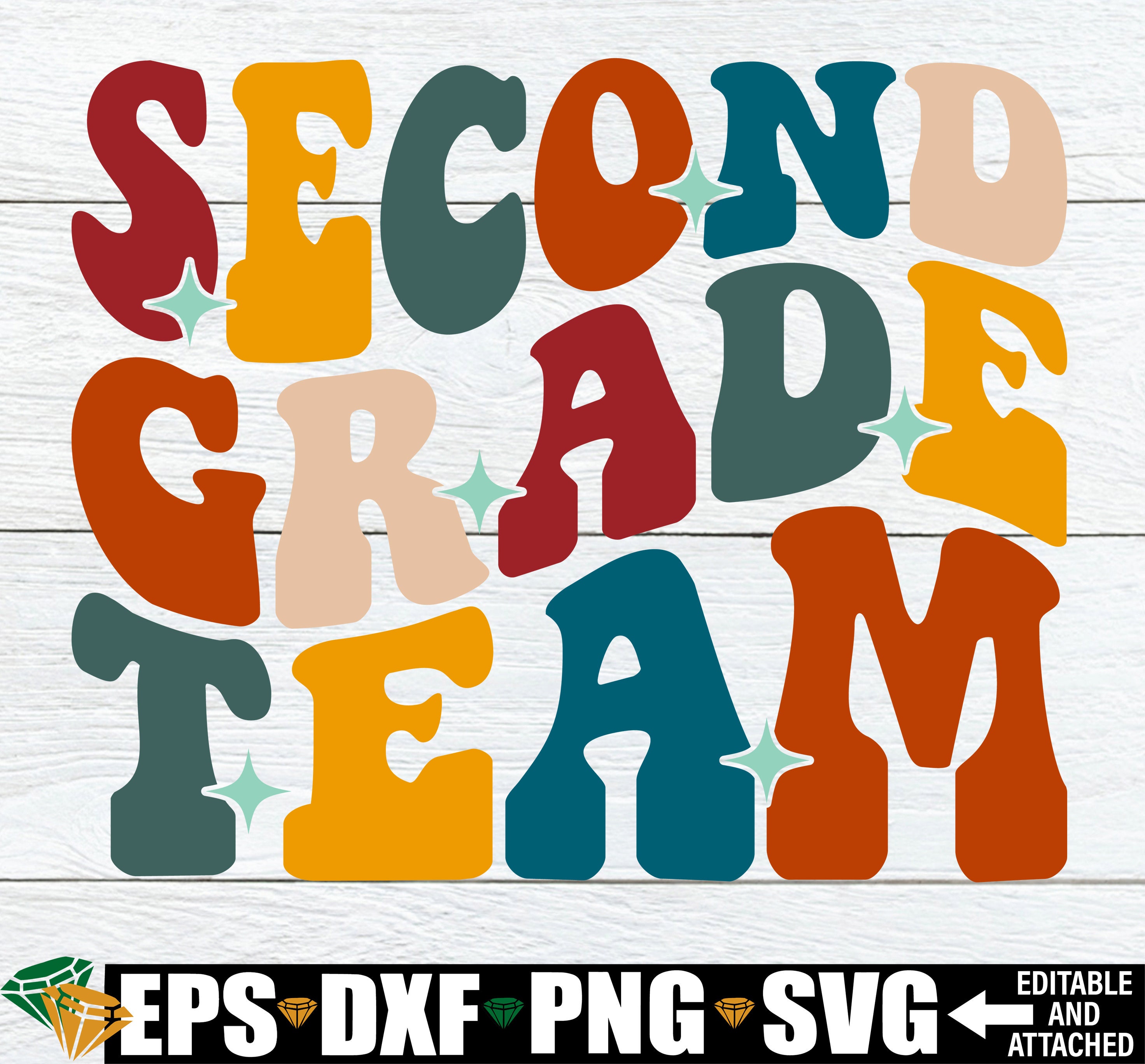Second Grade Team, Matching Second Grade Team Shirts SVG, Matching 2nd ...