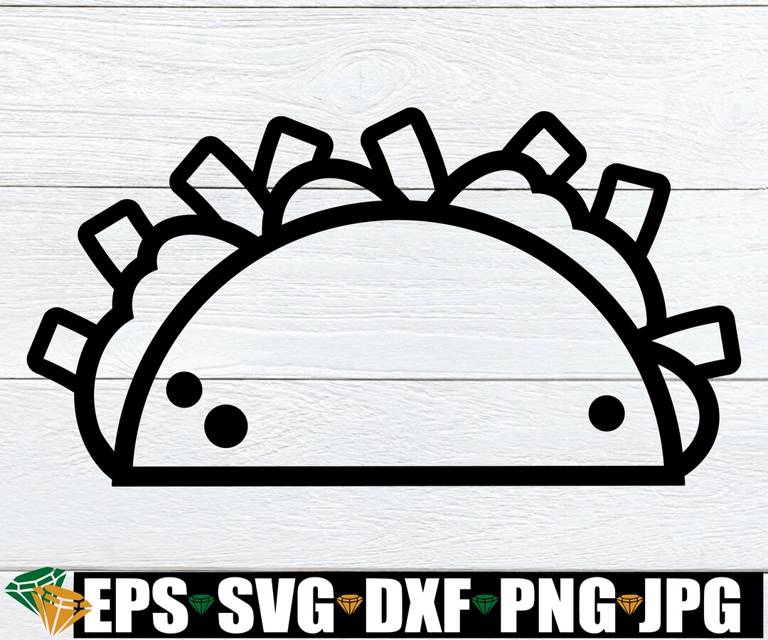 Taco, Taco Outline Stencil, Taco Template, Taco Stencil, Taco Clipart ...