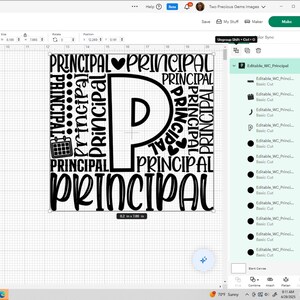 Principal Word Collage Svg, Principal Word Art Svg Cut File ...