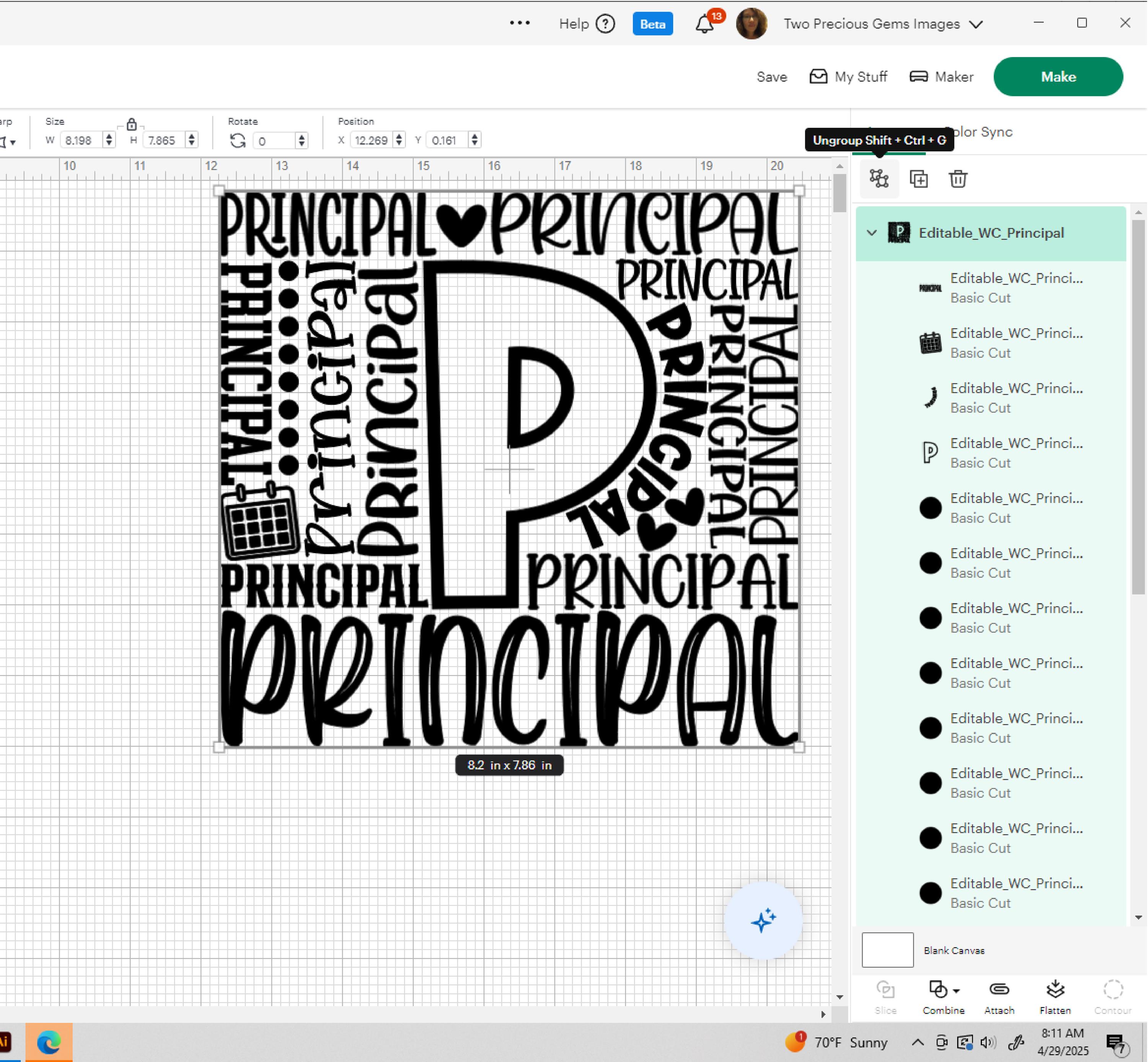 Principal Word Collage Svg, Principal Word Art Svg Cut File ...