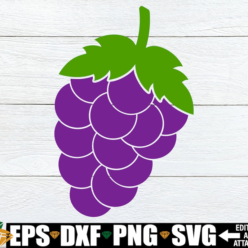 Bunch of Grapes Clip Art - Etsy