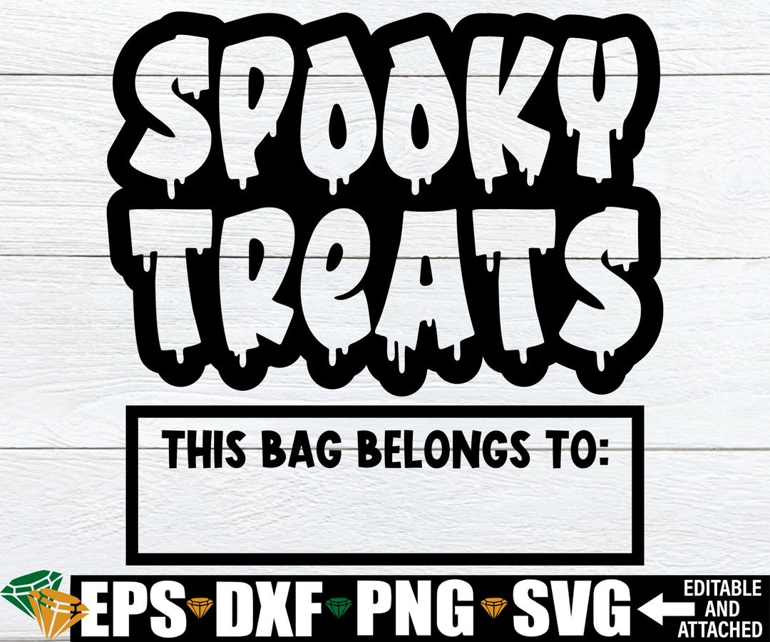 Halloween Spooky Treats Svg, Halloween Tote Svg, Halloween Candy Bag ...