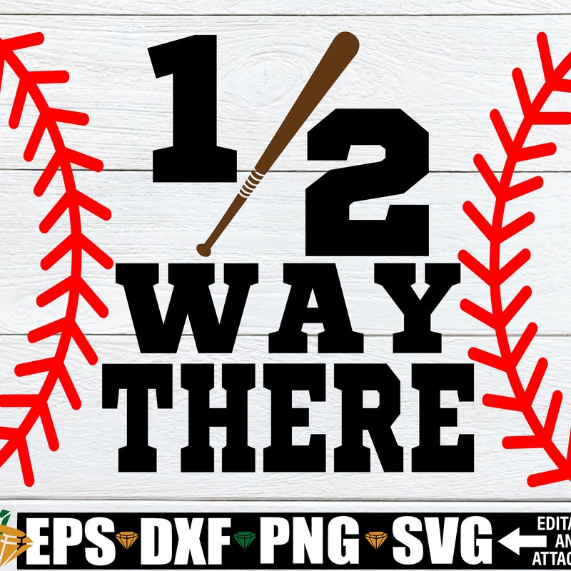 Half Baseball Svg - Etsy