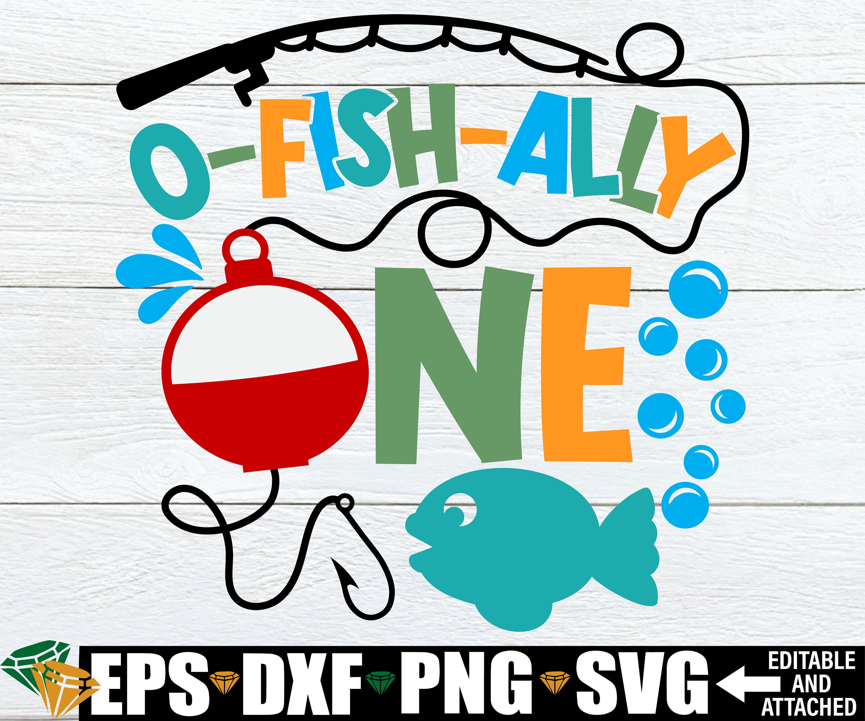 O-fish-ally One Svg, Fish Theme 1st Birthday Svg, First Birthday Svg ...