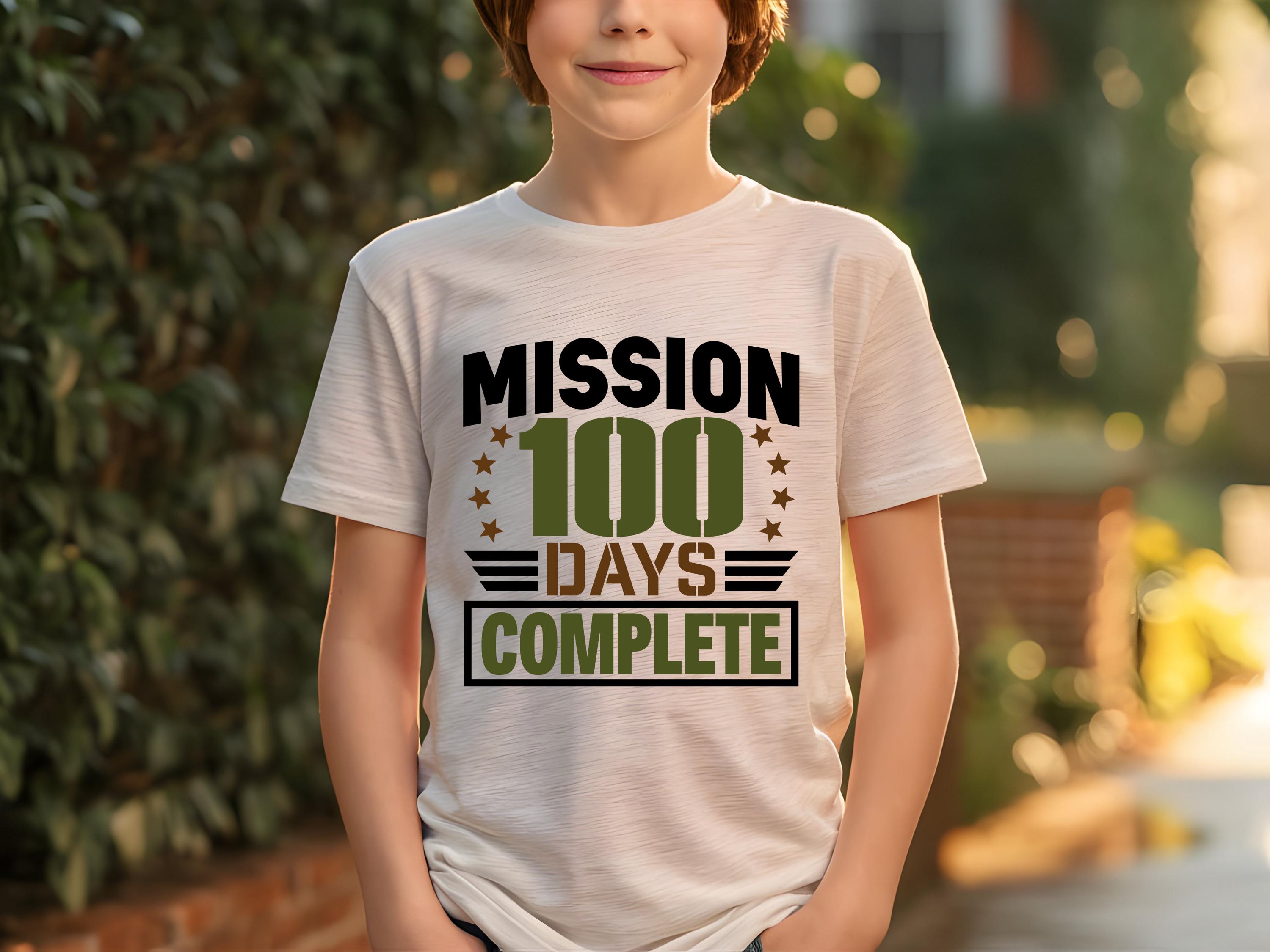 Mission 100 Days Complete Svg Png, Military 100th Day of School Shirt ...
