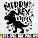 Merry Rexmas Merry Rex-mas Svg Funny Kids Dinosaur Christmas - Etsy