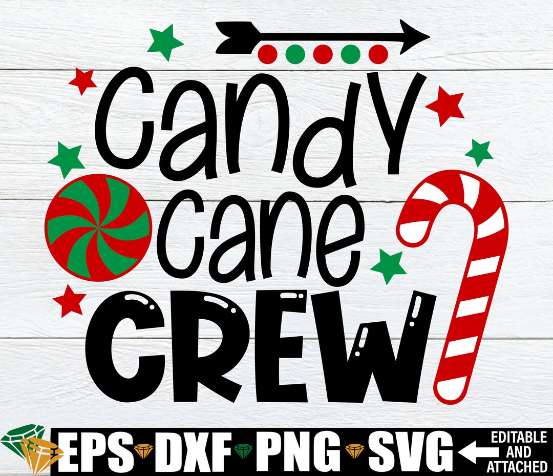 Candy Cane Crew Svg, Kids Christmas Svg, Matching Family Christmas ...