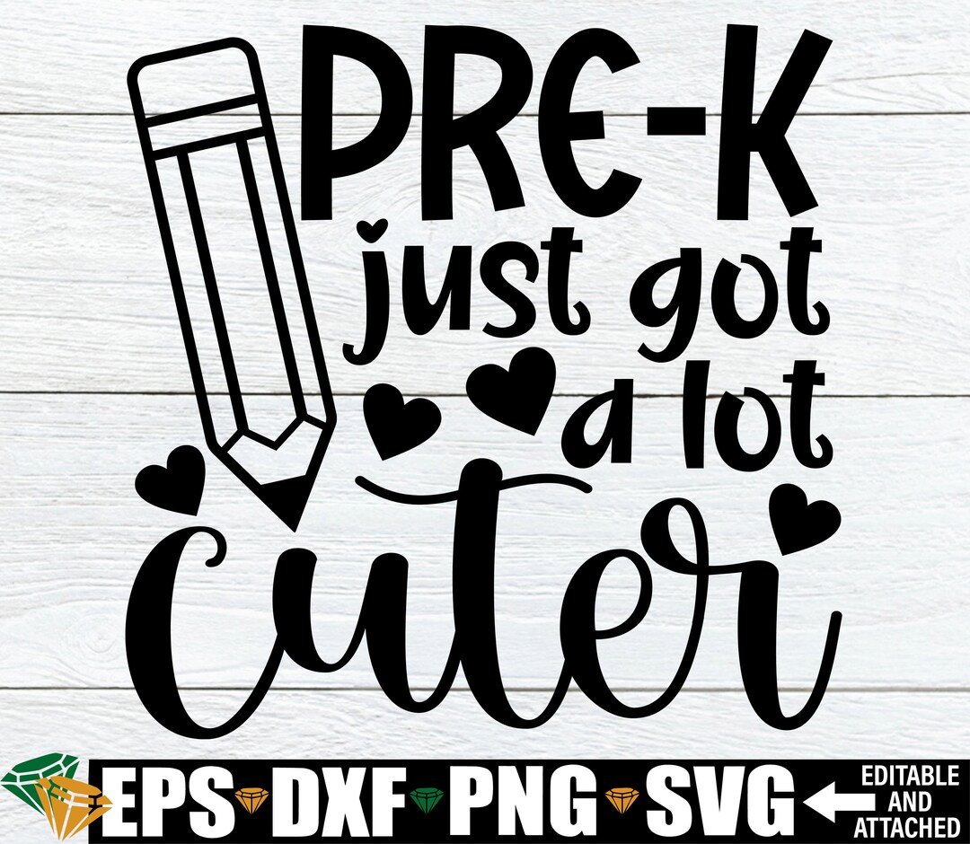 Pre-k Just Got A Lot Cuter, Girls First Day of Pre-k Shirt Svg, Girls ...