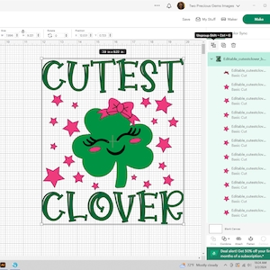 Cutest Clover Svg, Girls St. Patrick's Day Svg, St. Patrick's Day Svg ...