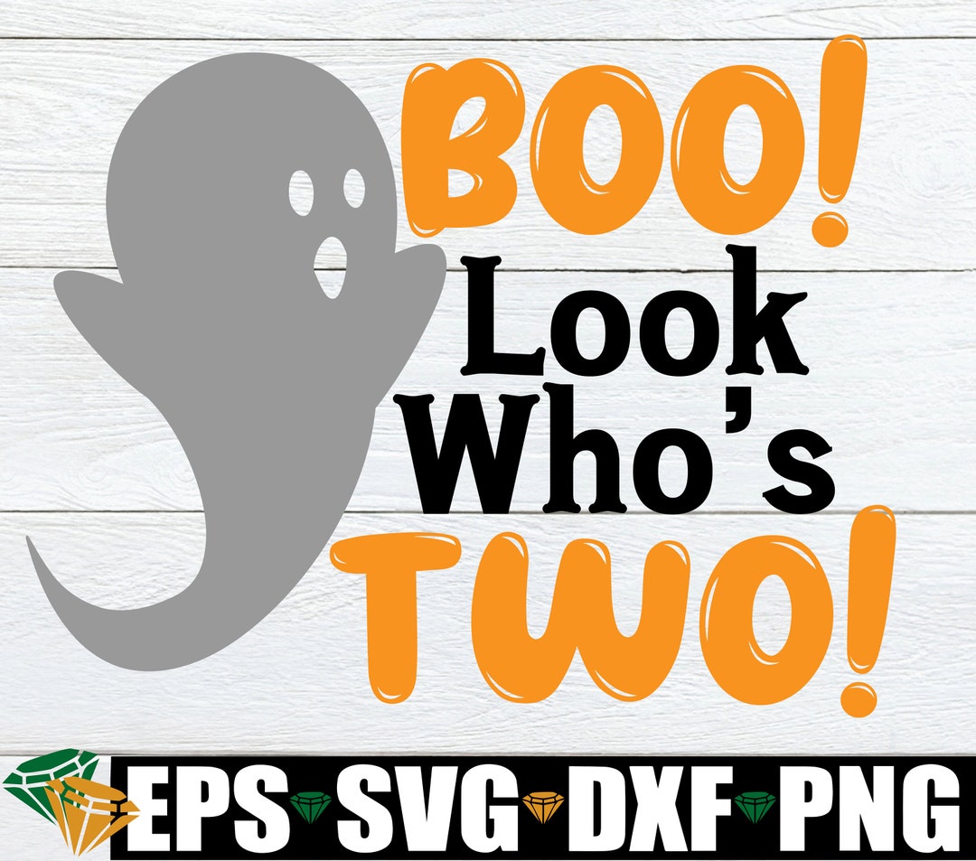 BOO! Look Whos TWO. 2nd Birthday. Halloween Birthday. Halloween 2nd ...