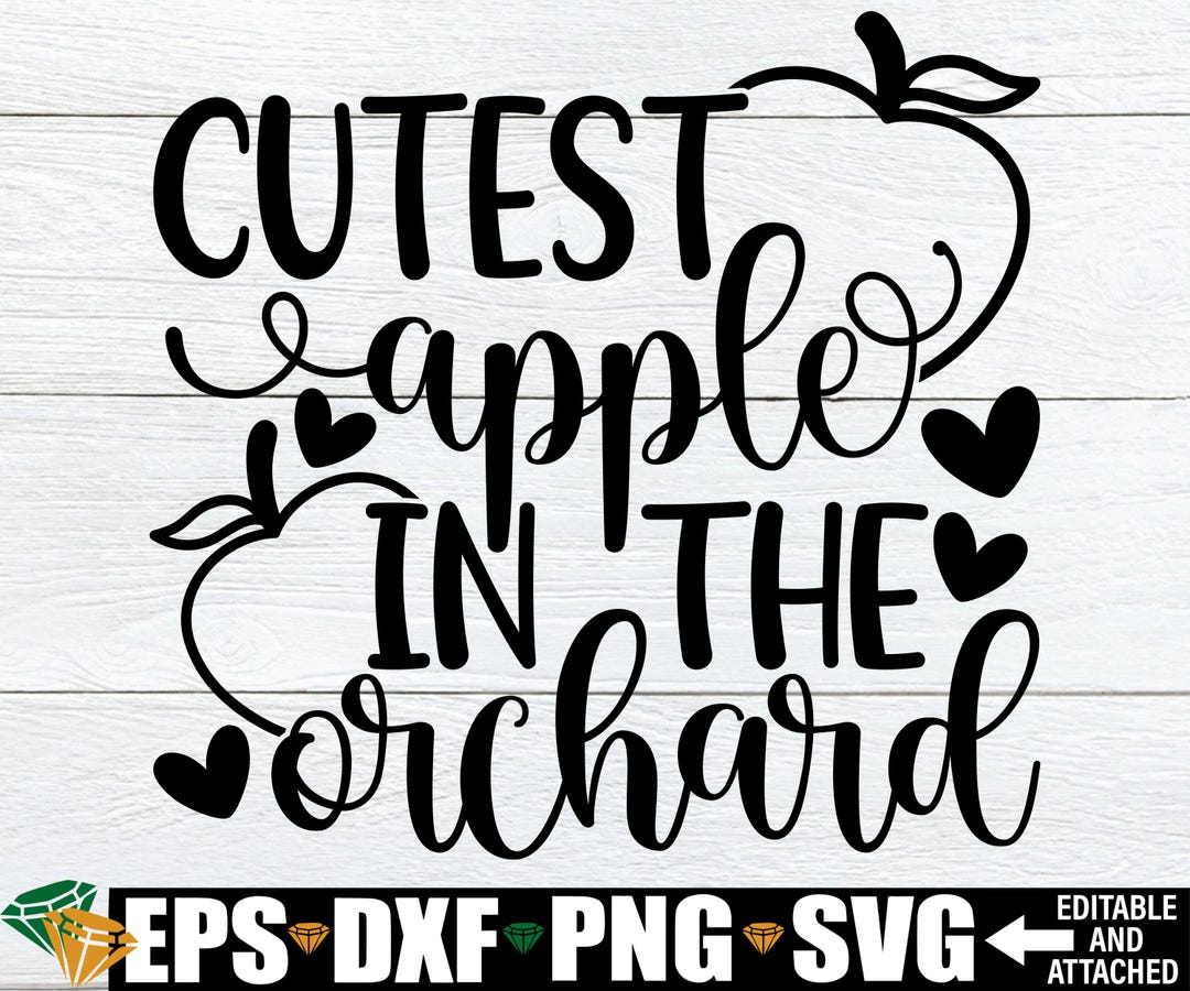 Cutest Apple in the Orchard Svg, Girls Fall Shirt Svg Png, Fall Kids ...