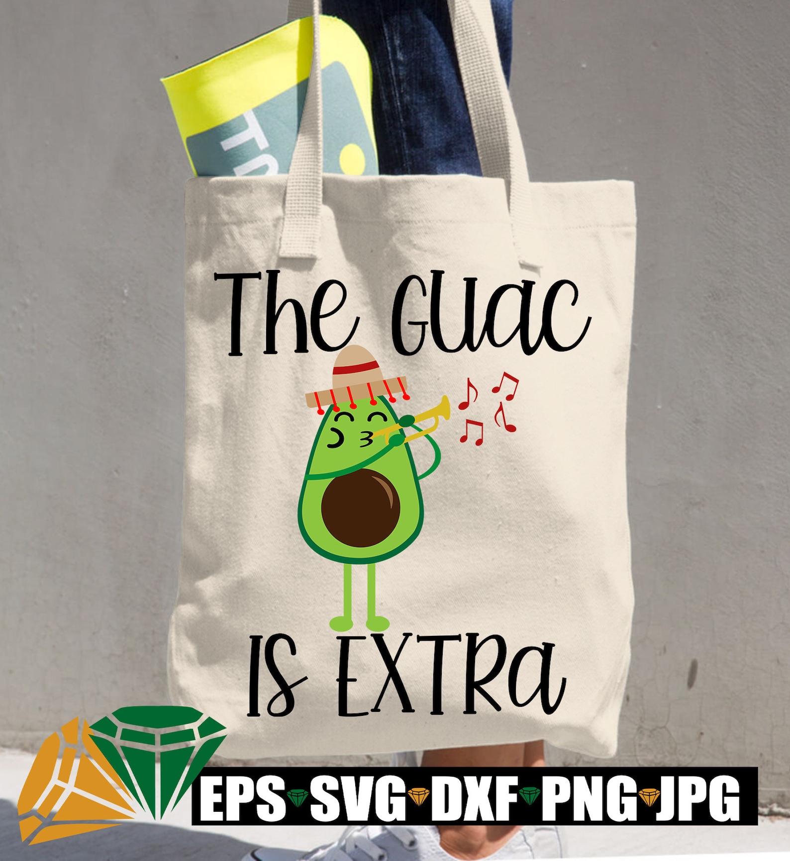 The Guac is Extra. Funny Avocado. Kawaii Avocado. Cute - Etsy