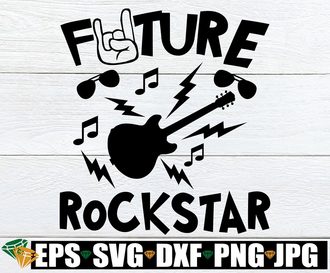 Future Rockstar, Kids Career Day Svg, I Want to Be A Rockstar, Cute ...