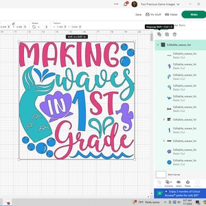 Back to School Svg, Making Waves in 1st Grade Svg, First Grade Svg ...