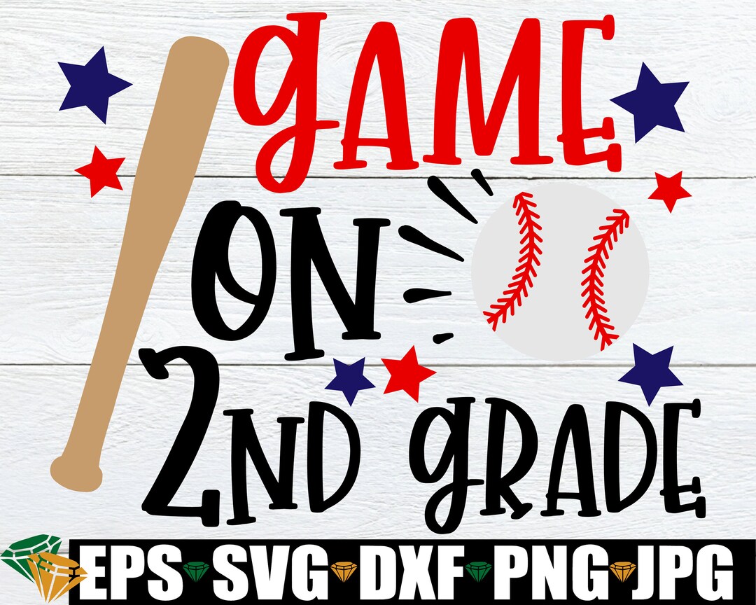 Game on 2nd Grade, Boys 2nd Grade Svg, Boys Back to School Svg, Boys ...