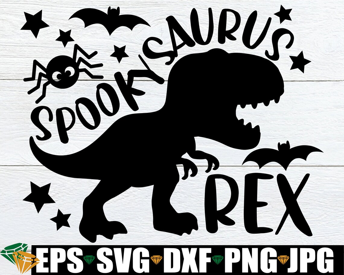 Spooky Saurus Rex Funny Kids Halloween Svg Toddler Halloween - Etsy