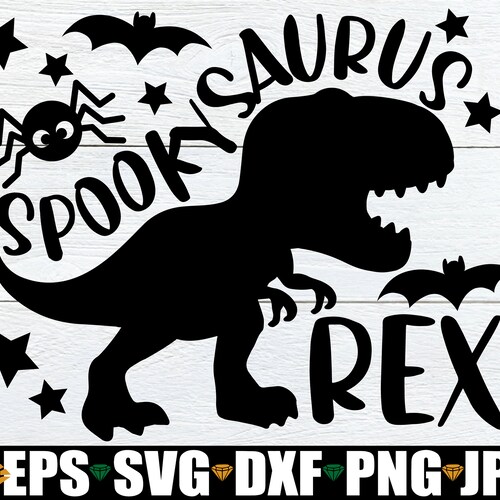 Spooky Saurus Rex Funny Kids Halloween Svg Toddler Halloween - Etsy