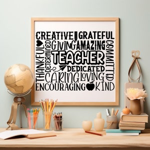 Teacher Subway Art Svg, Teacher Appreciation Cut File, Teacher ...