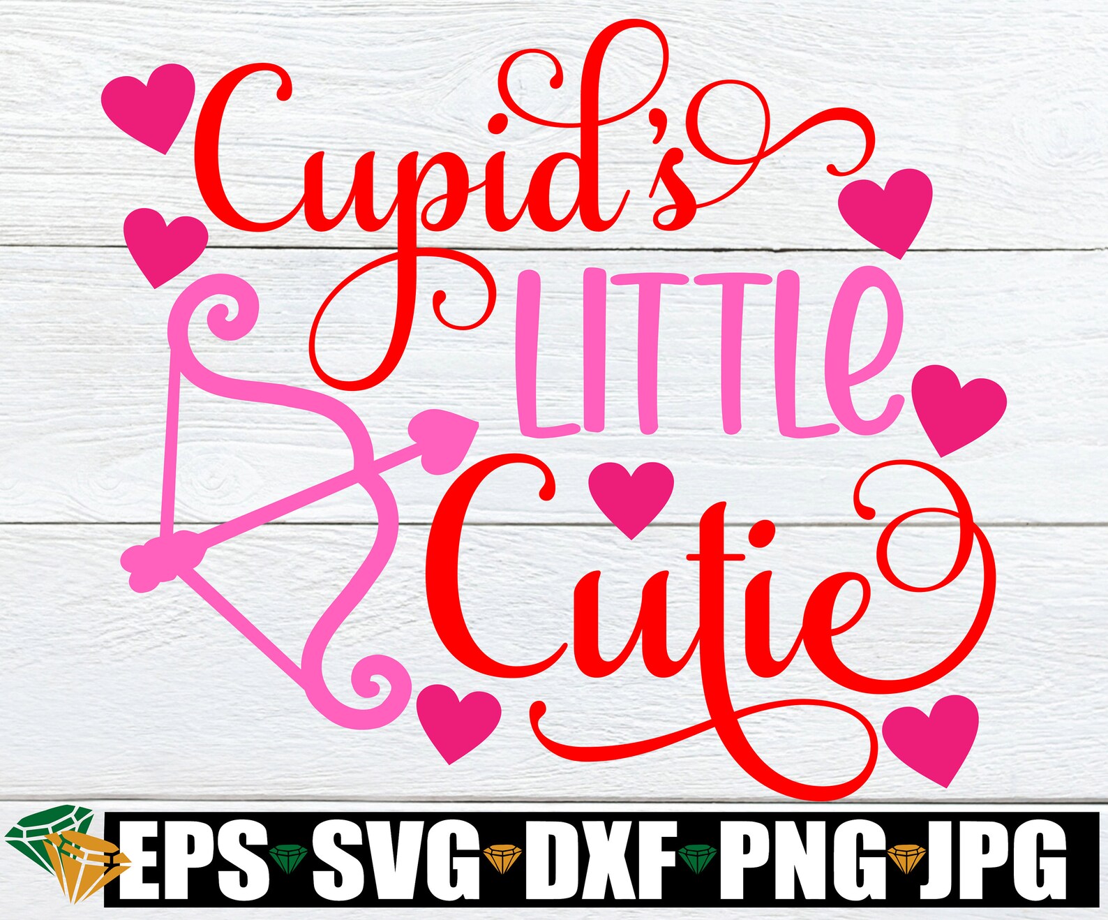 Cupid's Little Cutie Valentine Svg Valentine's Day - Etsy