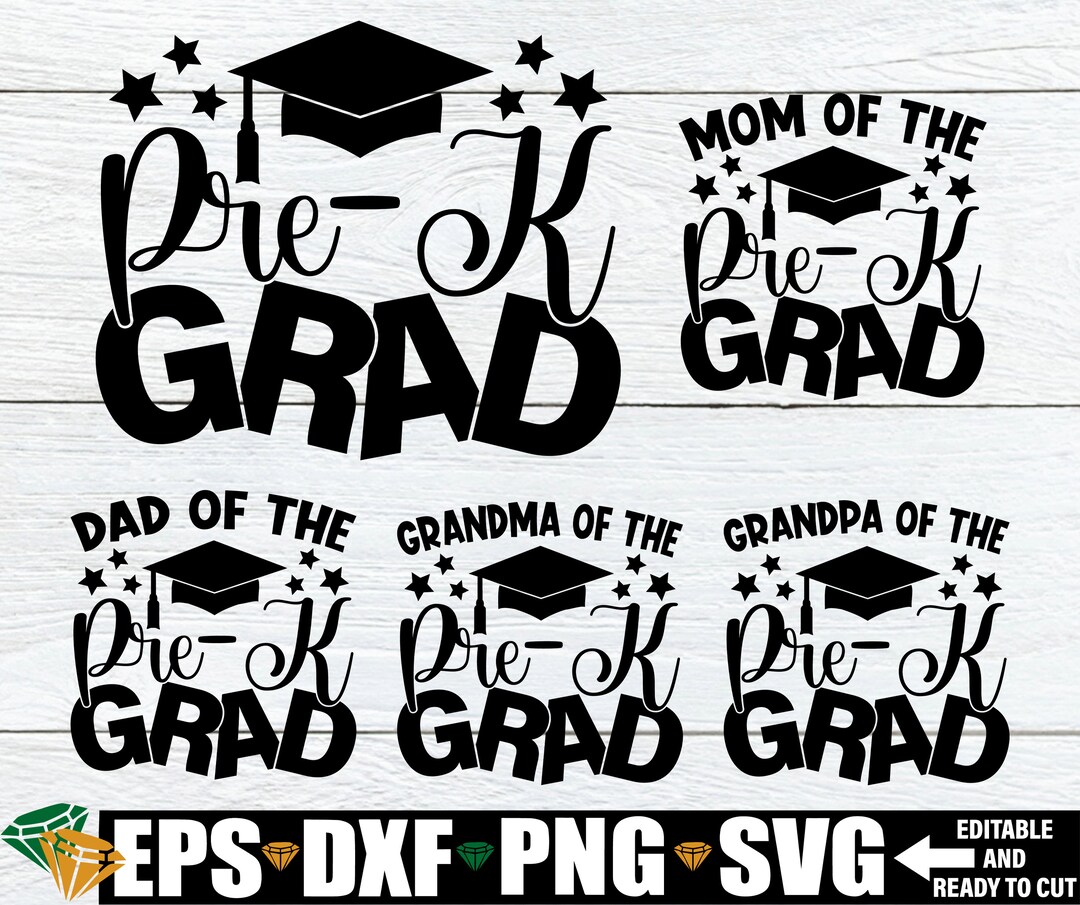 Pre-k Graduation Svg, Matching Family Pre-k Graduation Shirts SVG PNG ...