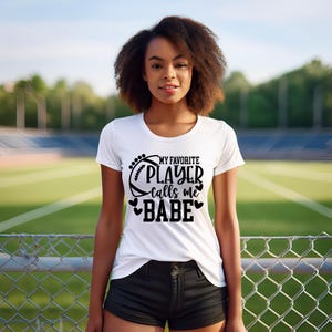My Favorite Player Calls Me Babe, Football Player Girlfriend Shirt Svg ...