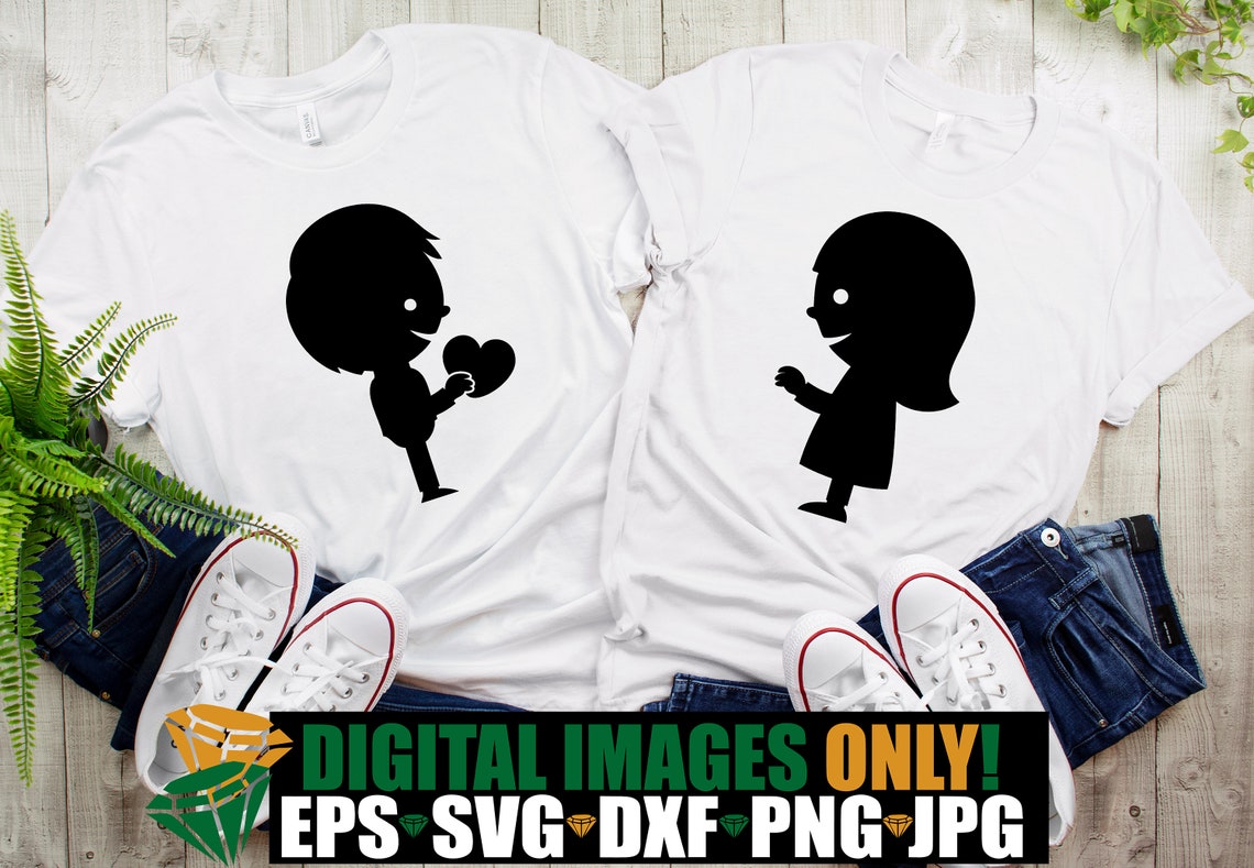 Couples Svg Matching Couples Matching Valentine's Day - Etsy