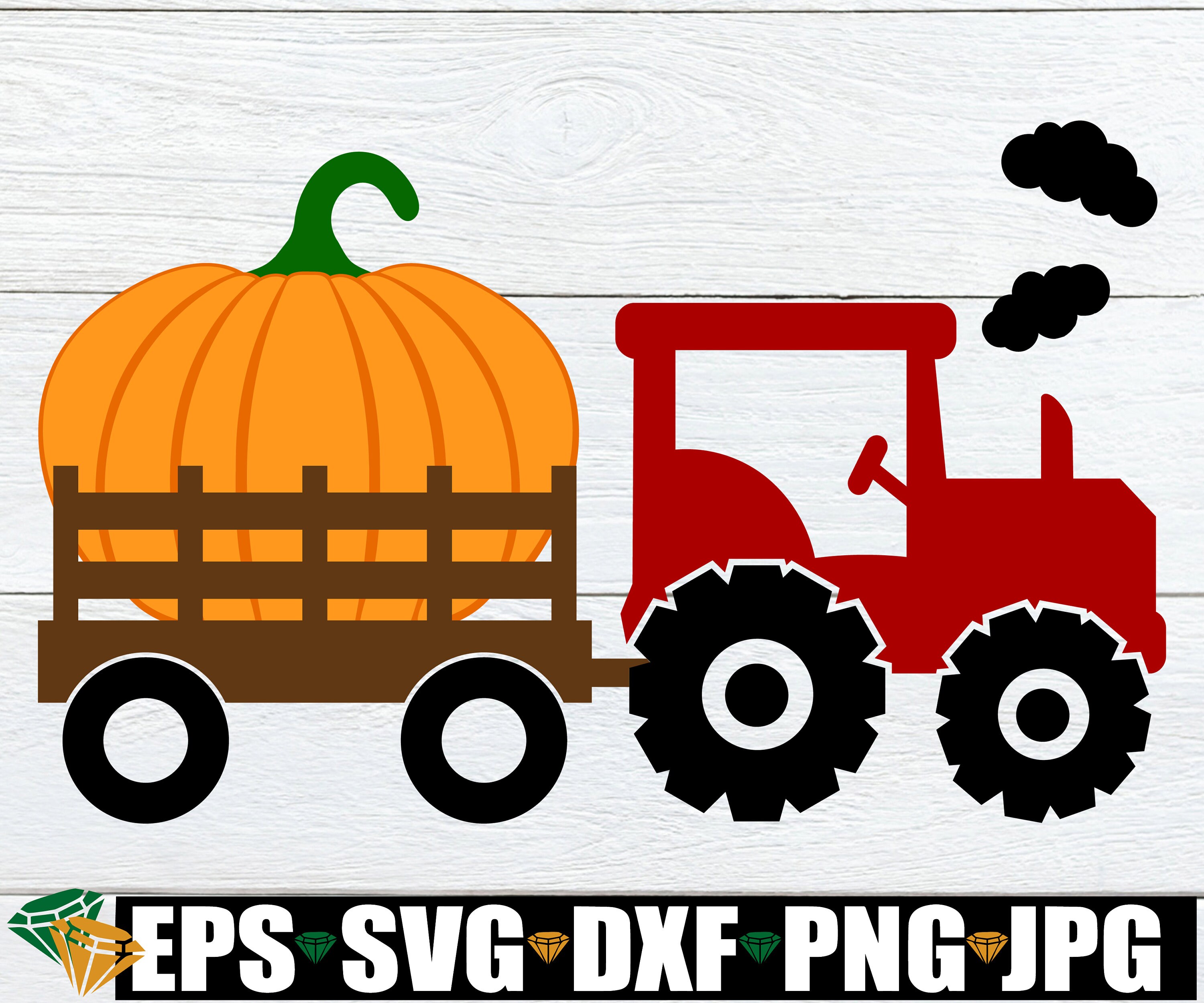 Tractor With Pumpkin. Tractor Pulling Large Pumpkin. Fall. Autumn ...