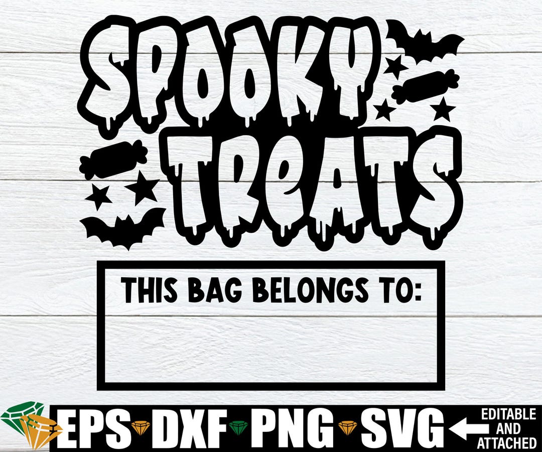 Spooky Treats SVG, Halloween Candy Bag Svg Png, Halloween Candy Tote ...