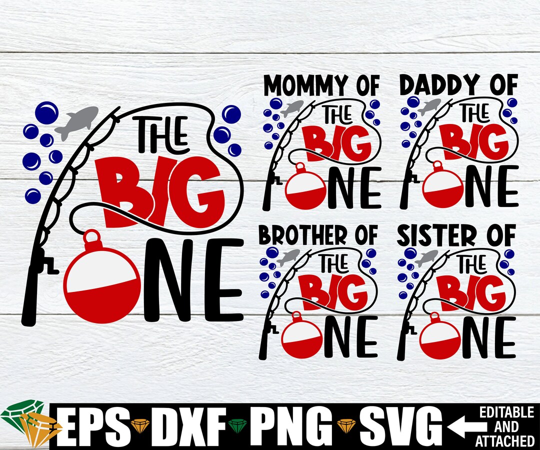 The Big One Svg, Fishing Birthday Svg, 1st Birthday Cut File, One Svg ...