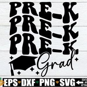 Pre-k Grad, Girls Pre-k Graduation Shirt, Retro Pre-k Grad Svg, Pre-k ...